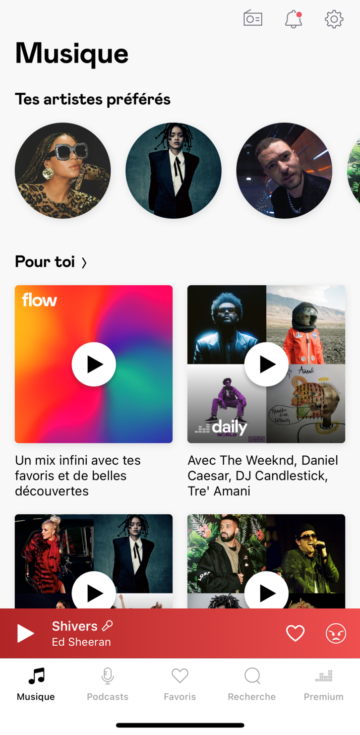 Deezer Premium ou Famille - Assistance Bouygues Telecom